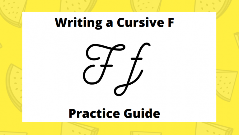 Cursive F: Uppercase And Lowercase - Science Trends