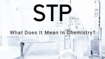 What Is STP In Chemistry? - Science Trends
